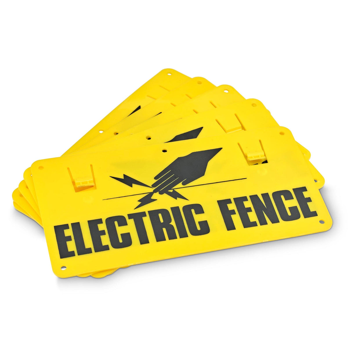 Pack of 5 - Electric Fence Warning Signs | Pet Control HQ